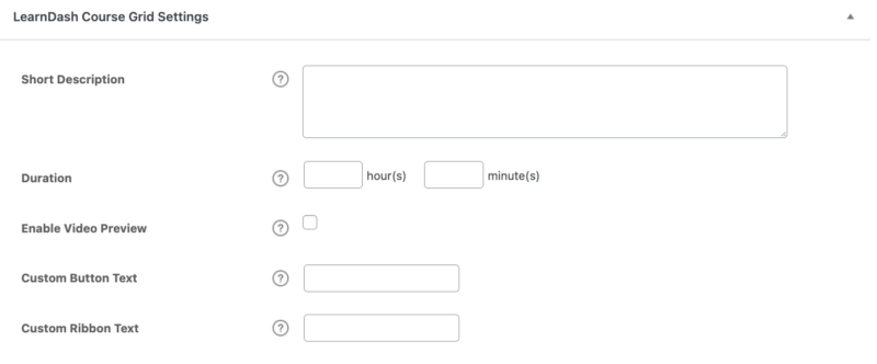 Course Grid - LearnDash Support