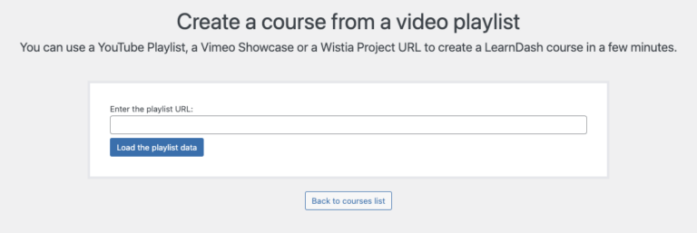 Course Create Wizard - LearnDash Support