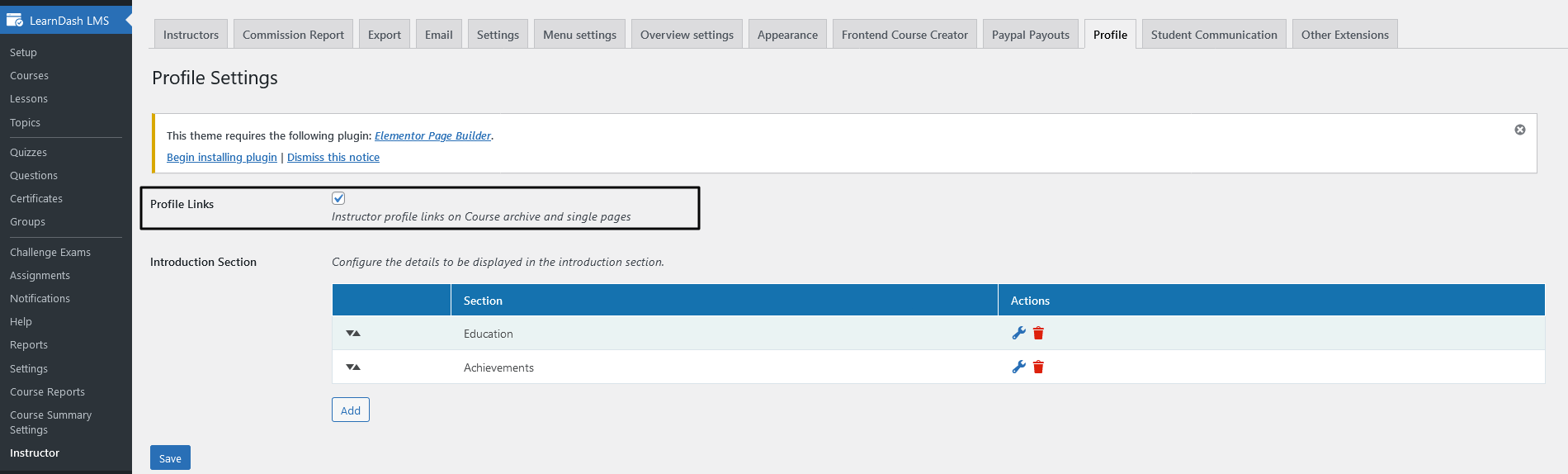 Instructor Profile - LearnDash Support